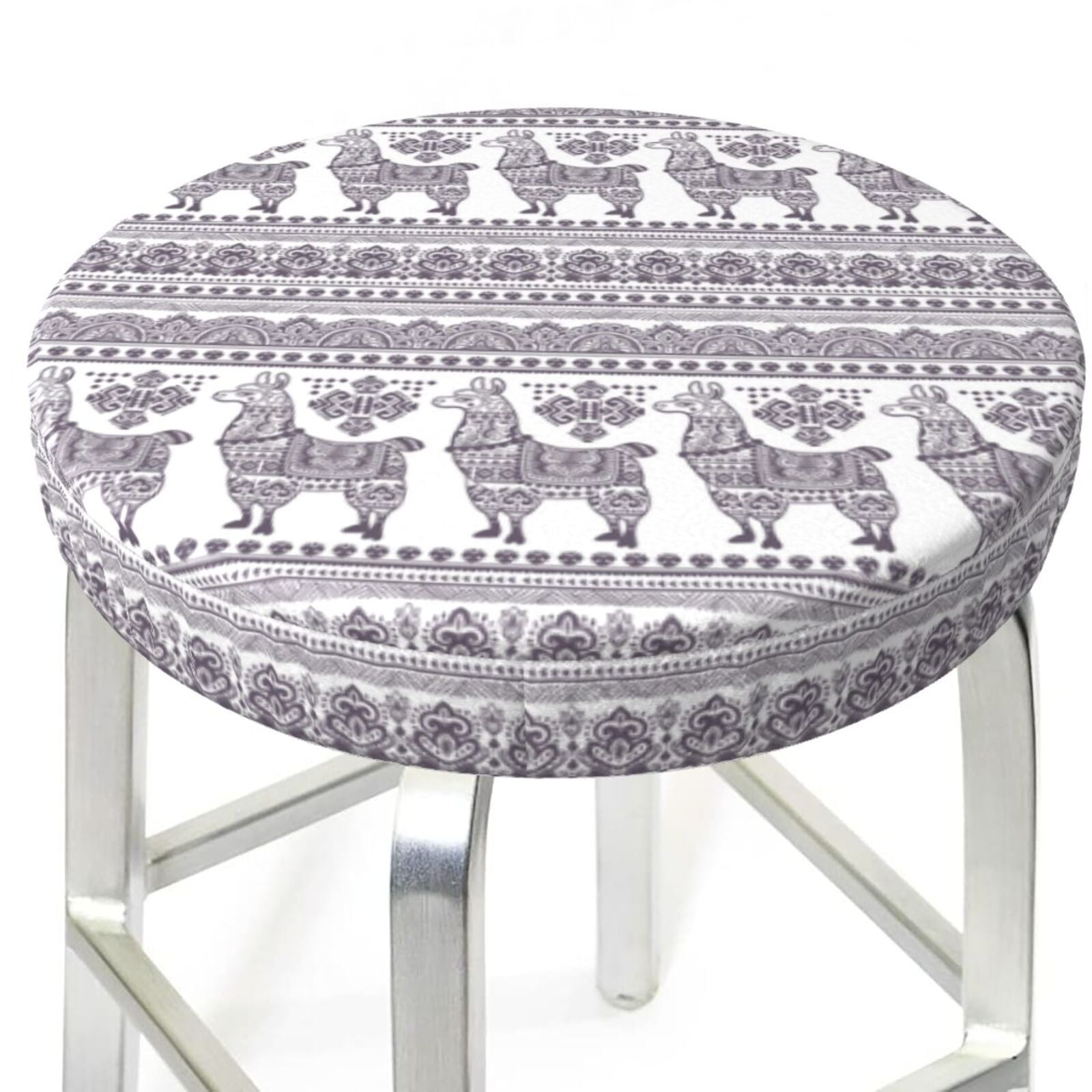 Bar Stool Covers Round, cute Alpaca Llama exotic Bar Stool Cushion ...
