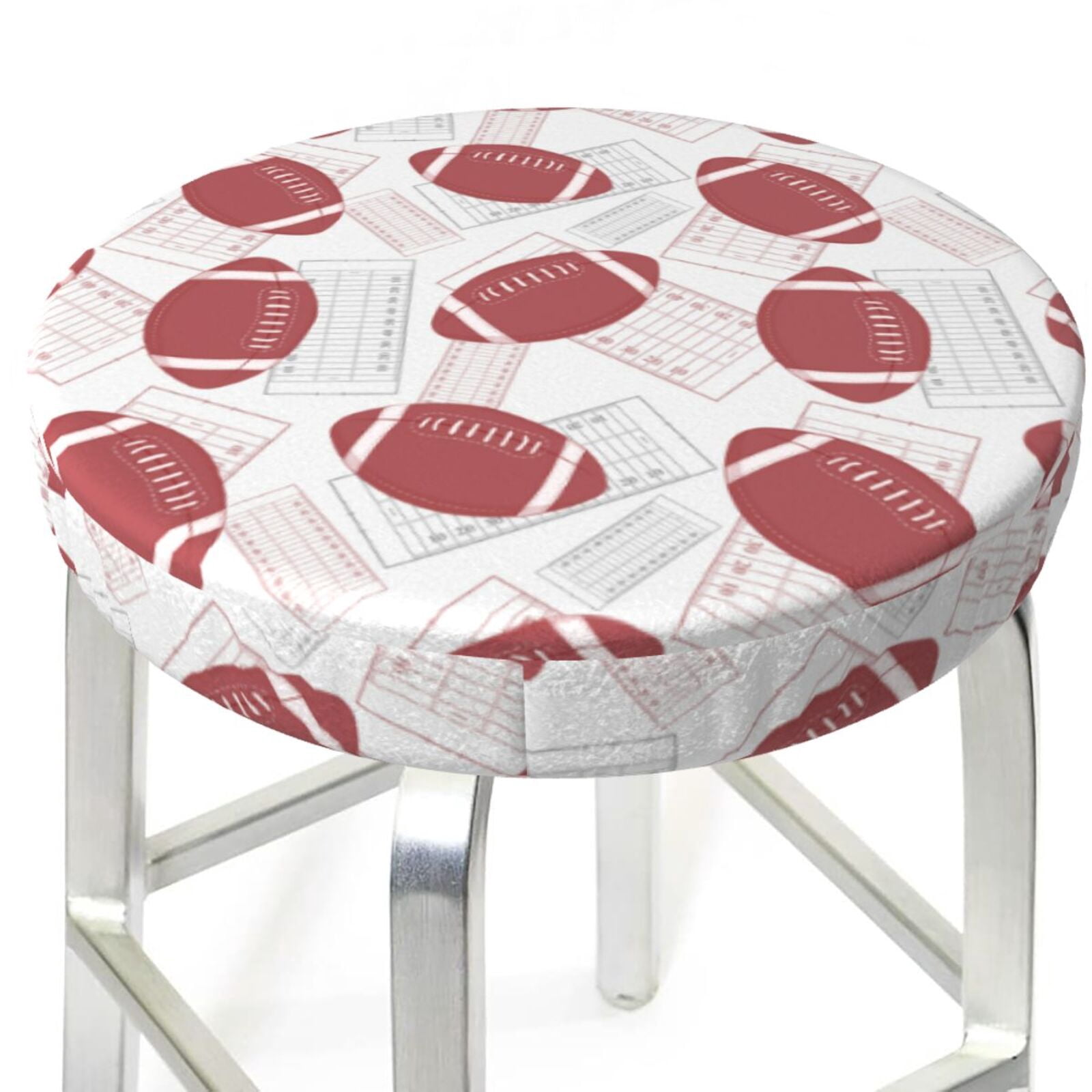 Bar Stool Covers Round, cute American football field vintage Bar Stool ...