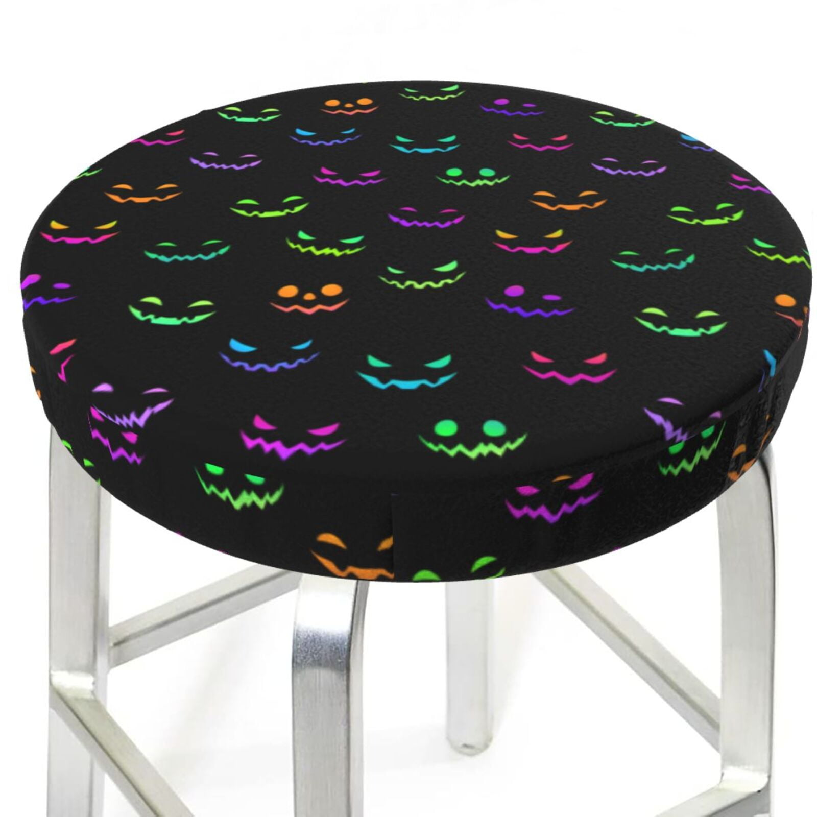 Bar Stool Covers Round, halloween background elements Bar Stool Cushion ...