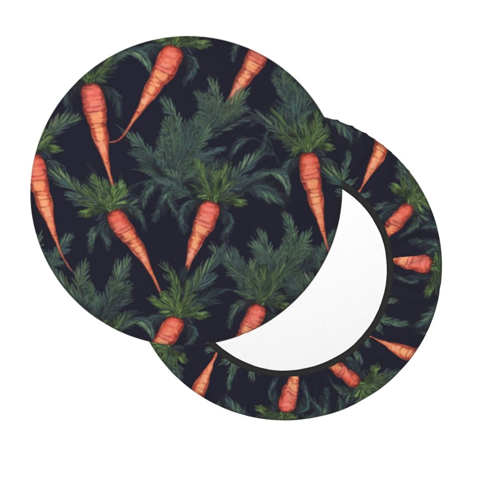 Bar Stool Covers Round - leaf Carrot Pattern Soft Anti-Slip Round Chair ...
