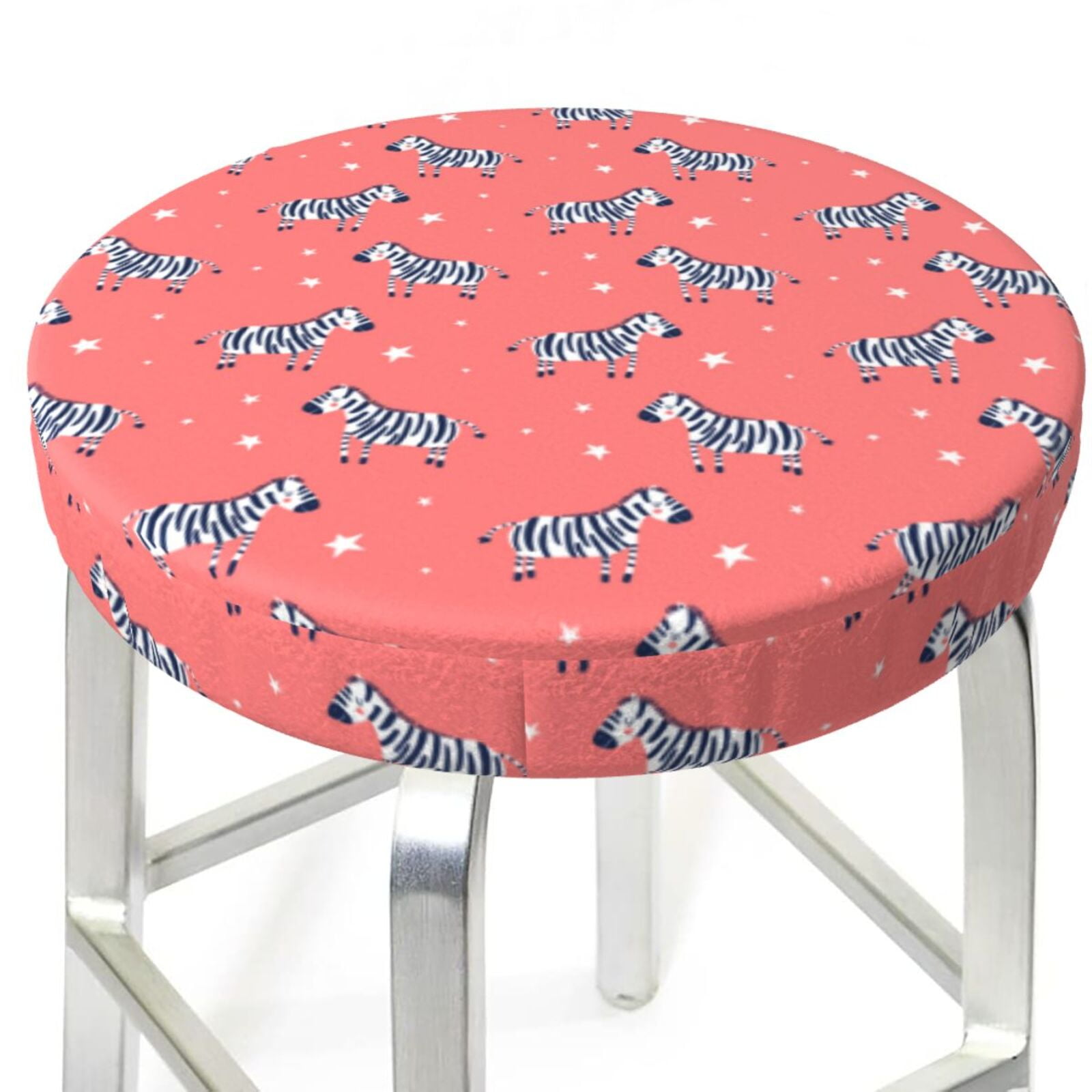 Bar Stool Covers Round, zebra star cartoon cute Bar Stool Cushion ...