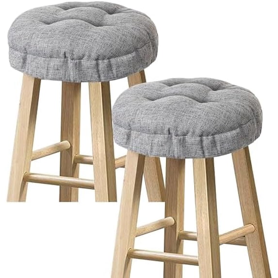 Bar Stool Covers - Set of 2 Round Bar Stool Seat Covers, Soft and ...