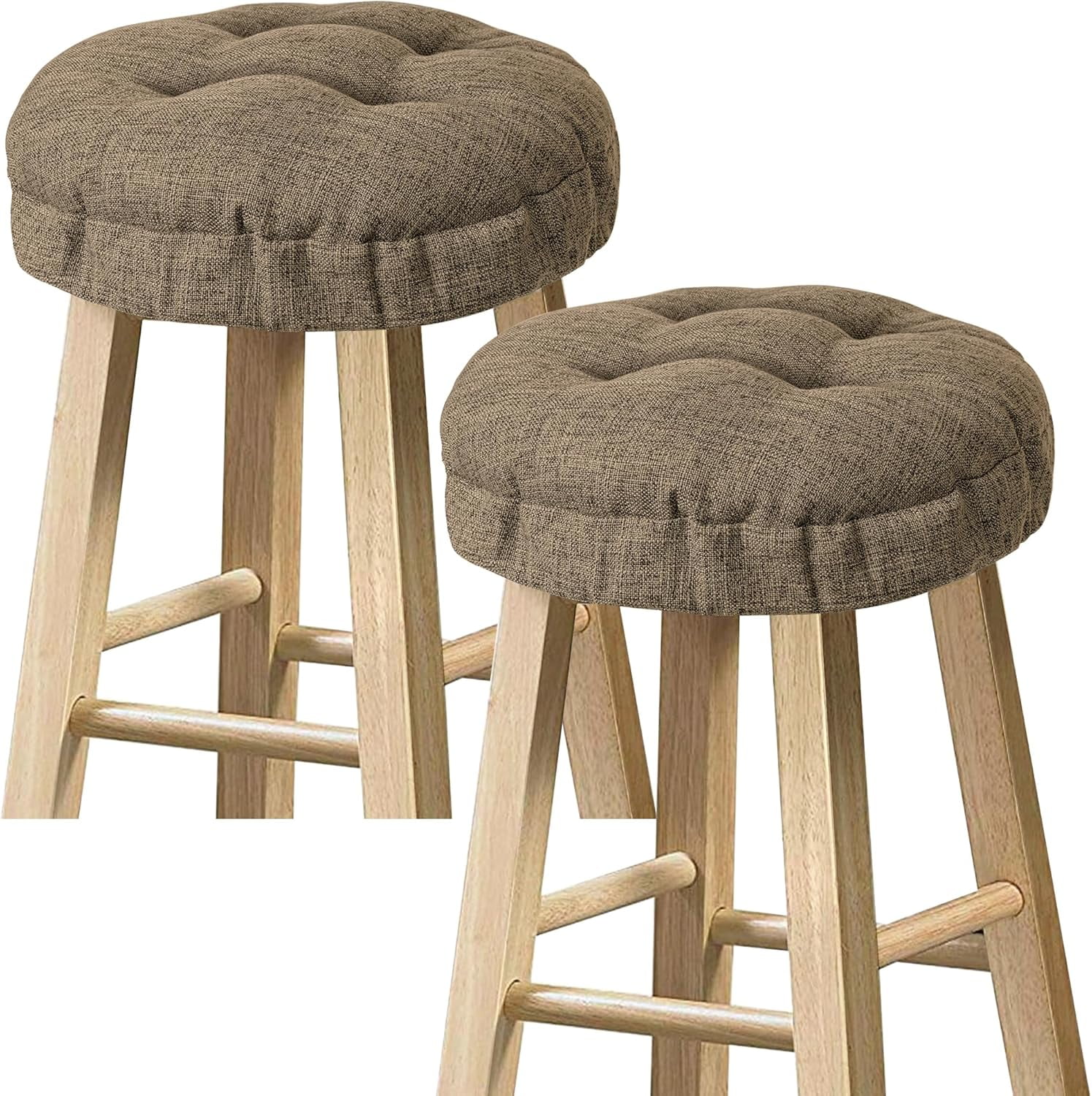 Bar Stool Covers - Set of 2 Round Bar Stool Seat Covers, Soft and ...