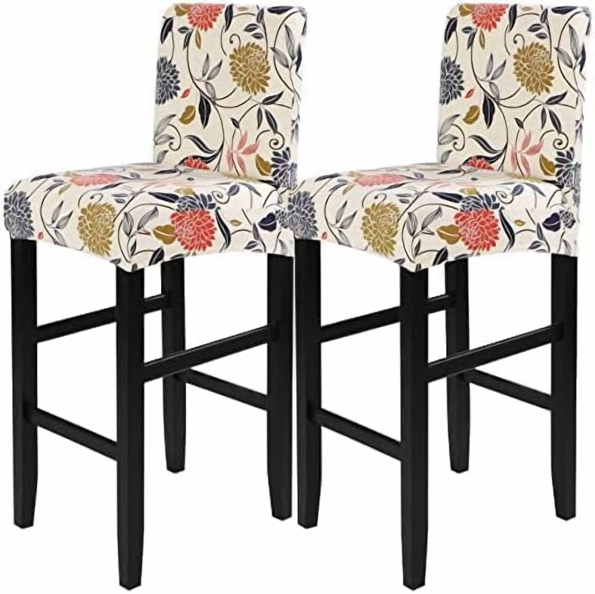 Bar Stool Covers Set of 2, Stretch Washable Barstool Seat Covers, Counter Height Chair Covers ...