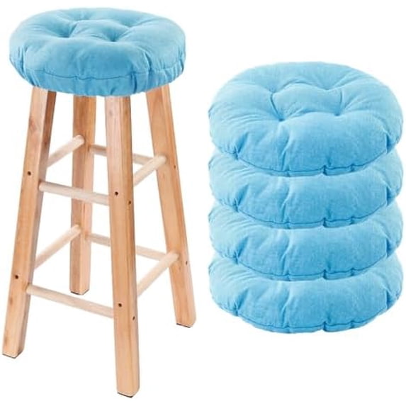 Bar Stool Covers Set of 4, Stool Covers Round with Elastic Band Pad ...