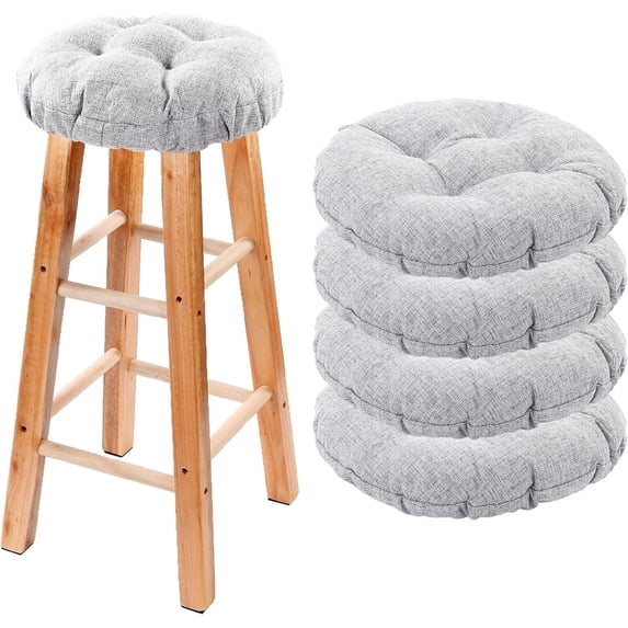 Bar Stool Covers Set of 4, Stool Covers Round with Elastic Band Pad ...