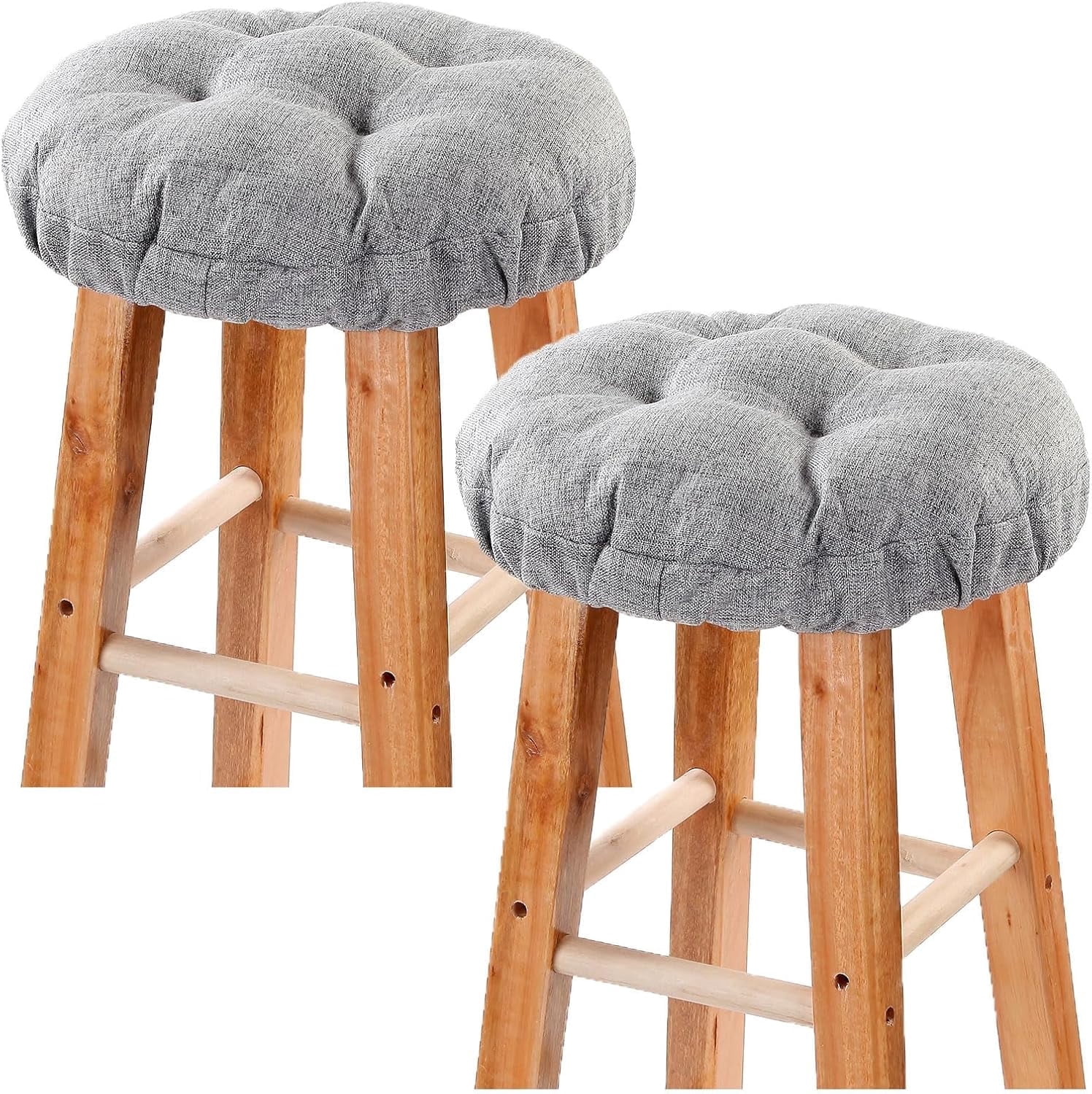 Bar Stool Covers Set of 4, Stool Covers Round with Elastic Band Pad ...