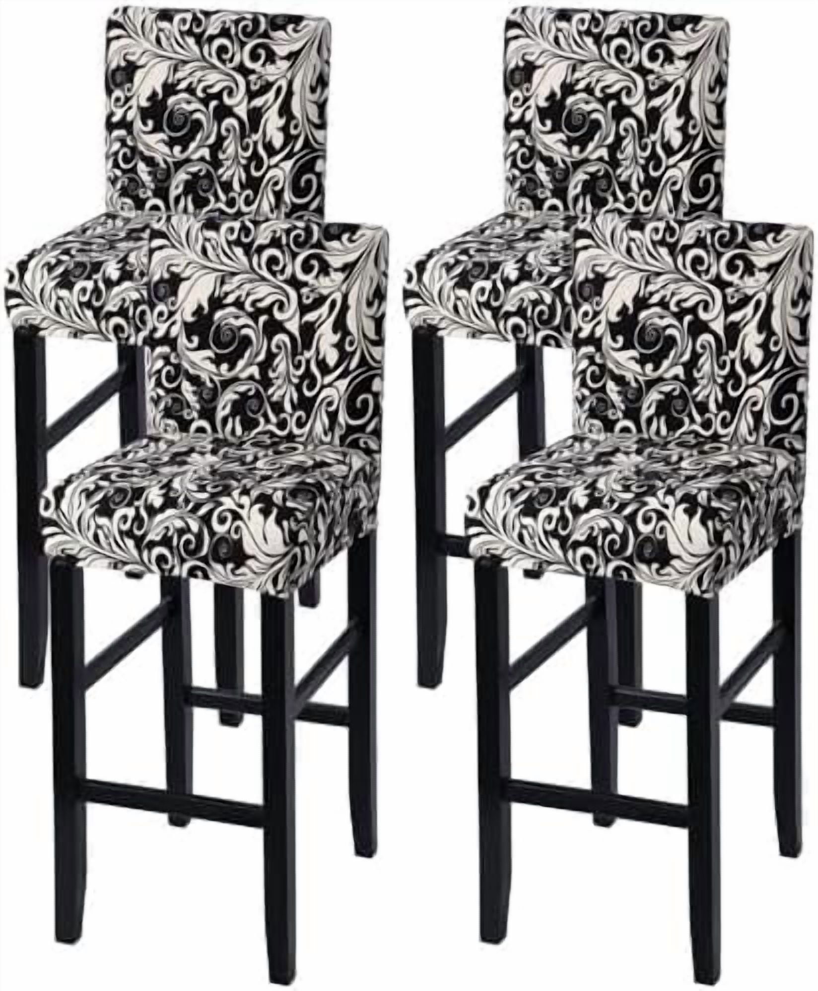 Bar Stool Covers Set of 4, Stretch Washable Barstool Seat Covers ...