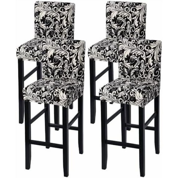 Bar Stool Covers Set of 4, Stretch Washable Barstool Seat Covers ...