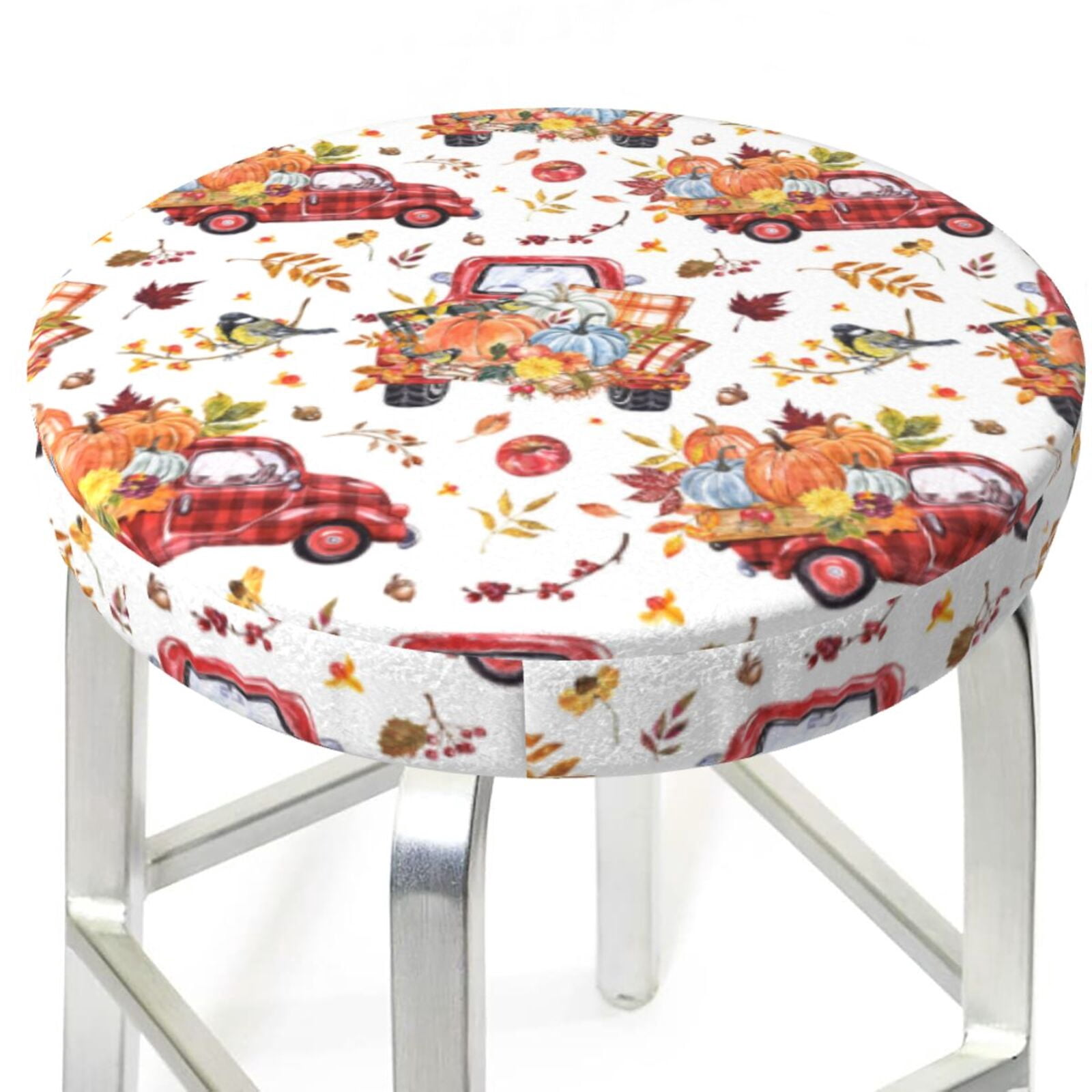 Bar Stool Covers, Watercolor Fall Non-Slip Bar Stool Seat Covers ...