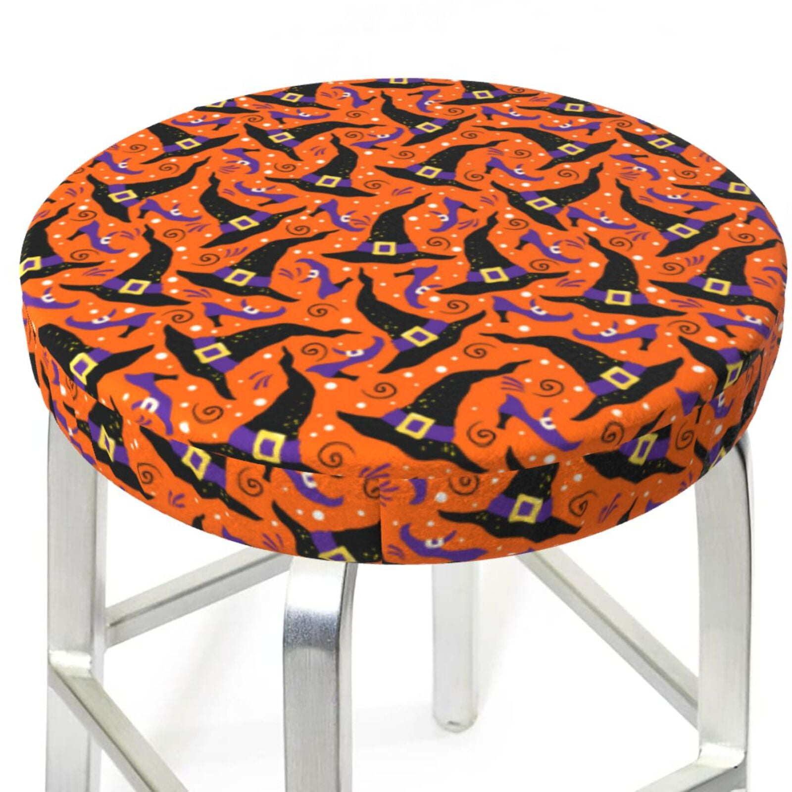 Bar Stool Covers - halloween hat Patterns Stretch Round Seat Covers ...