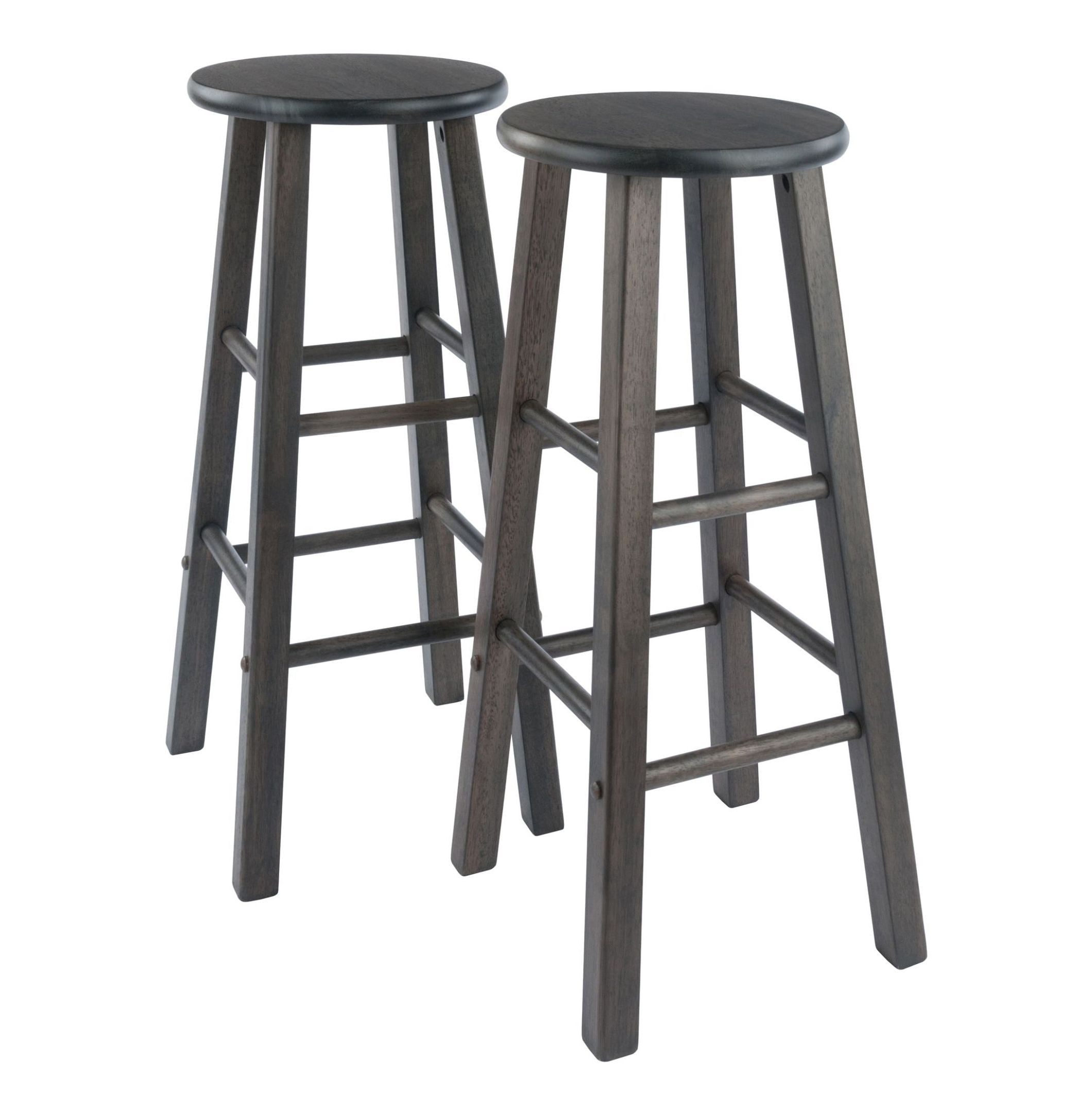 Bar Stool Set of 2, Oyster Gray - Element Square Leg Counter Stool ...