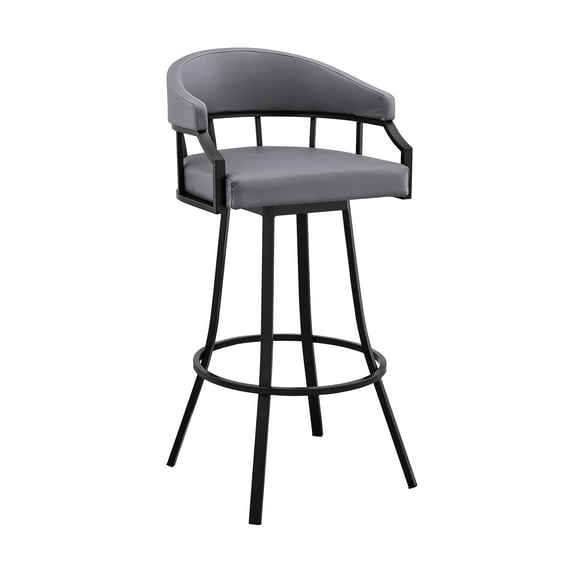 Bar Stool with 250 lbs Capacity | Upgraded Faux Leather Upholstery ...