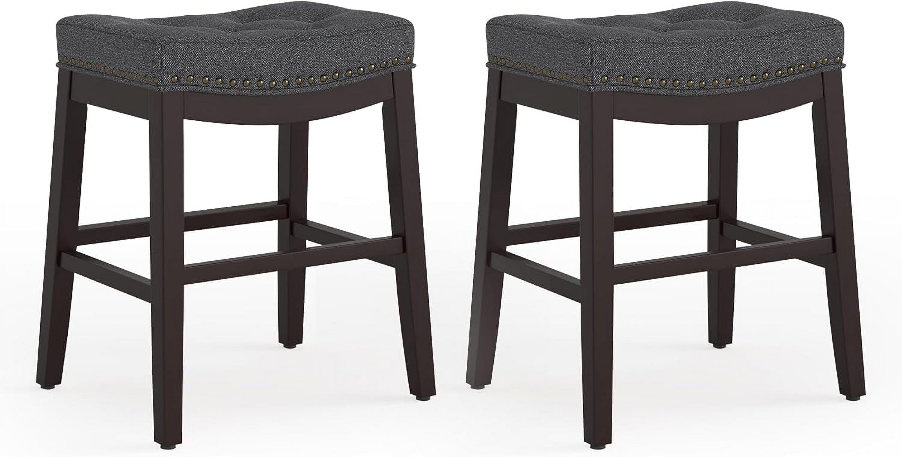 Bar Stools 24 Inch Fabric Counter Height Bar Stools Saddle Barstools ...