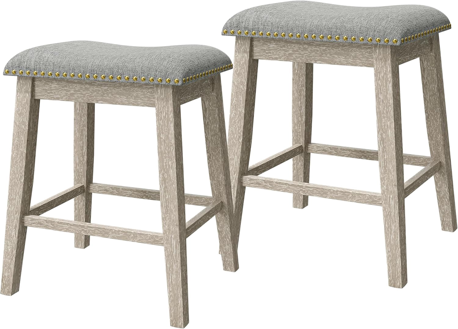 Bar Stools 24 inch Counter Height Bar Stools Upholstered Backless ...