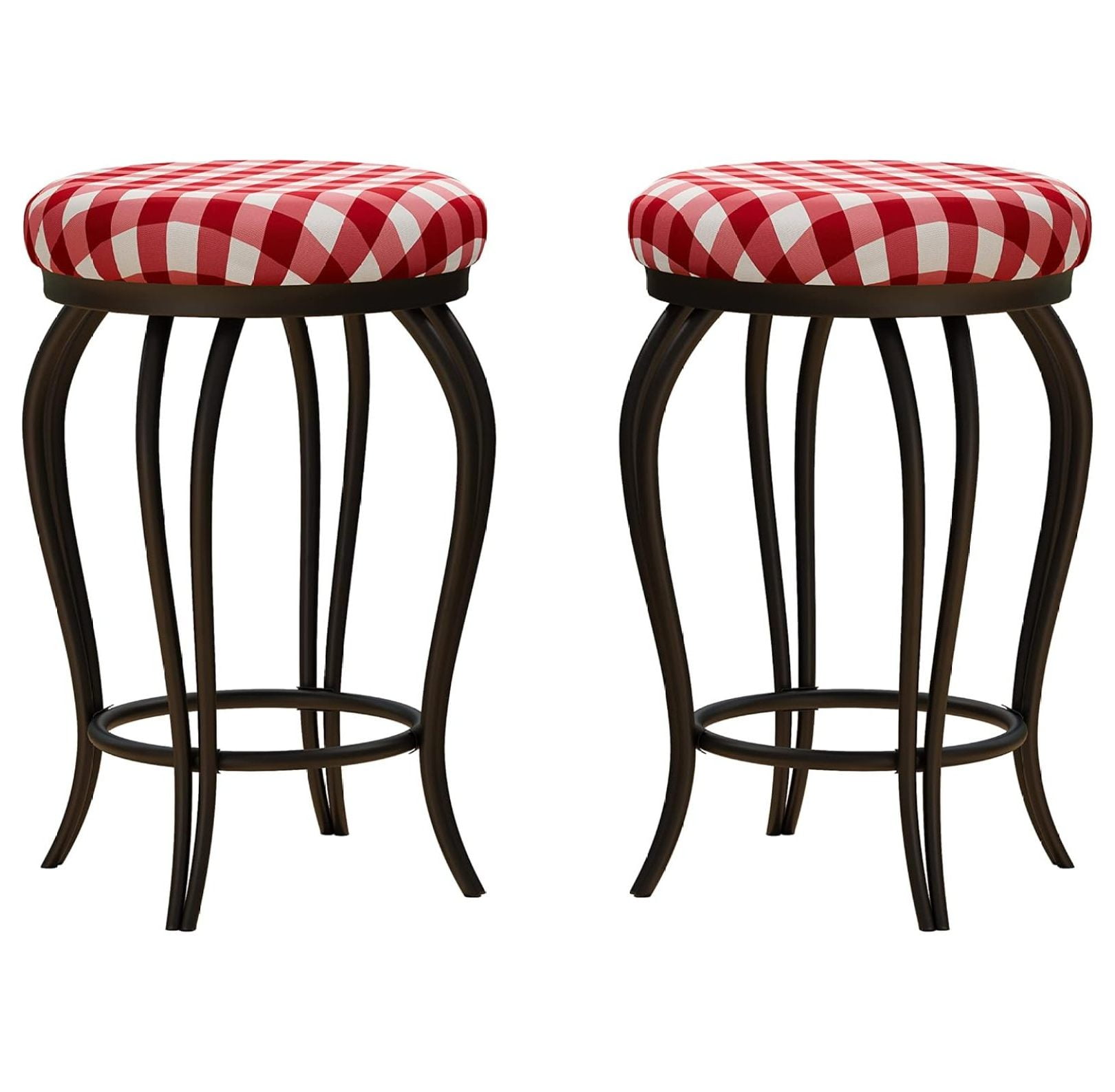 Bar Stools 25.5" Heigh Round Armless Counter Low Bar Stools Without ...