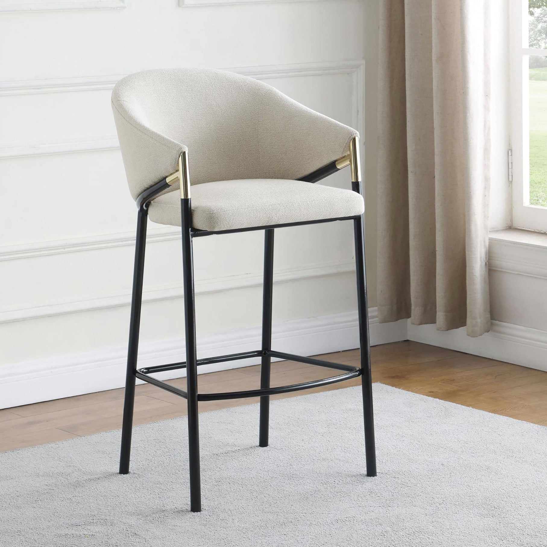 Bar Stools | Contemporary Dining Furniture Piece | Linen-like Material ...