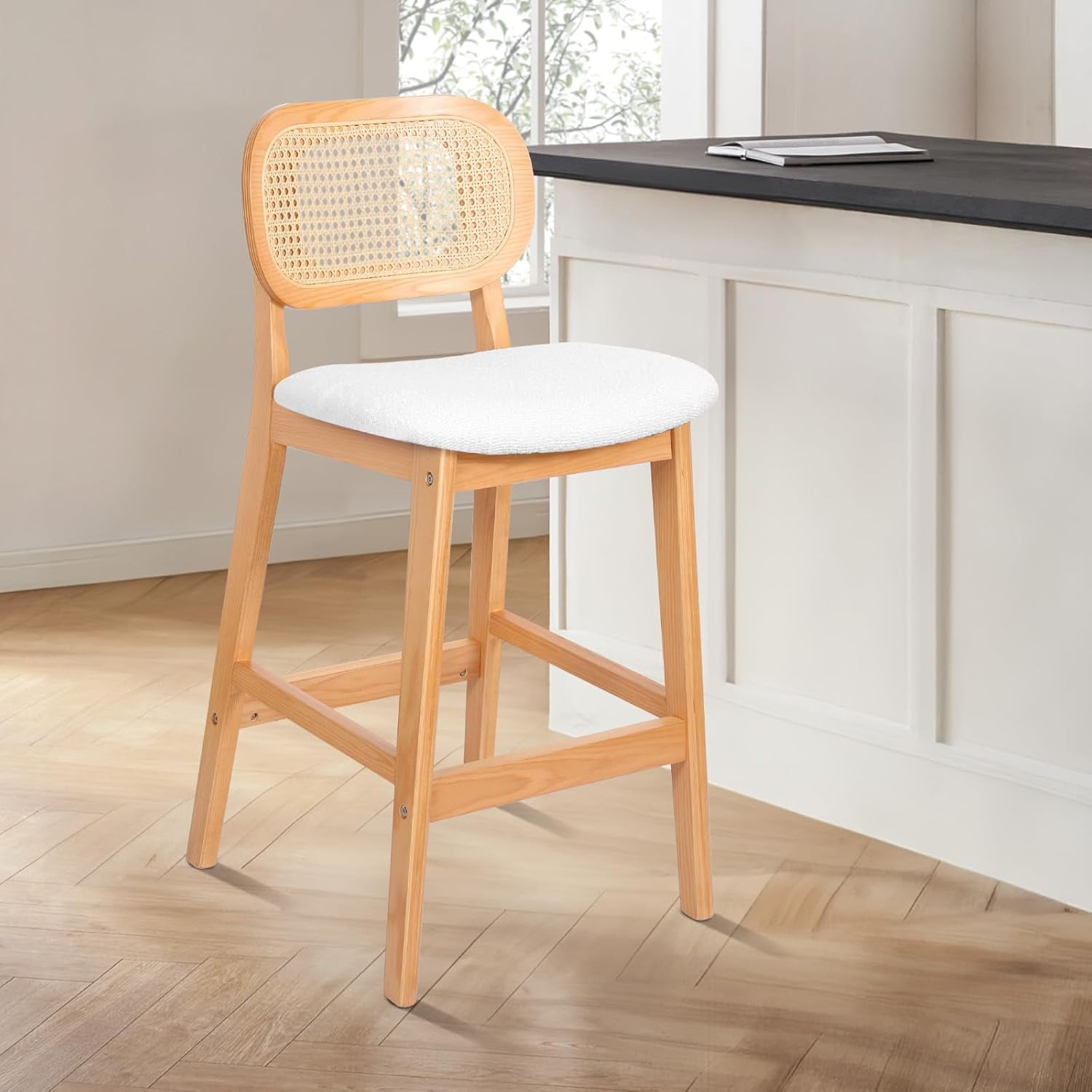 Bar Stools Counter Height Bar Stools Faux Leather Upholstered Barstools ...