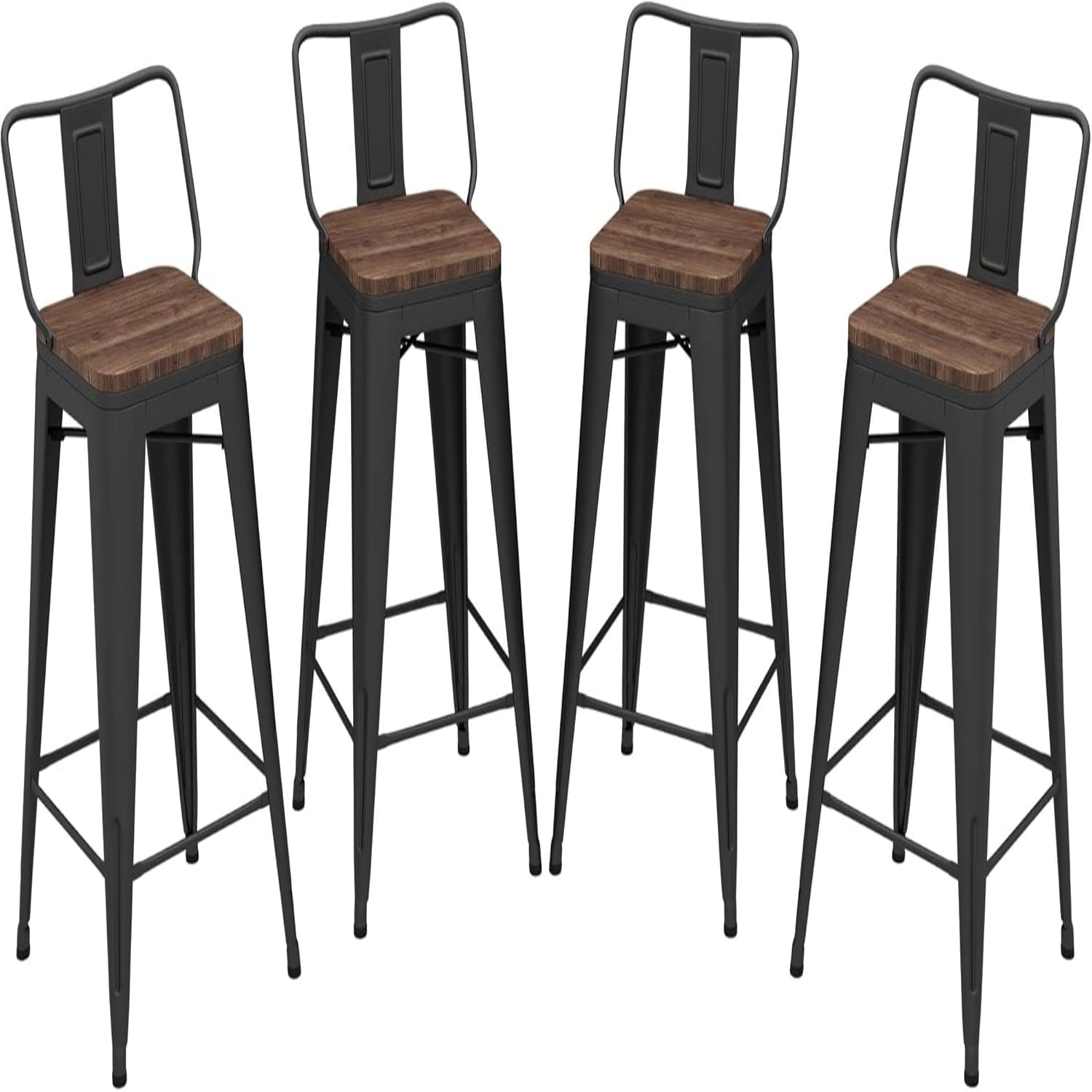 Bar Stools Counter Height Stools Industrial Metal Distressed Barstools ...