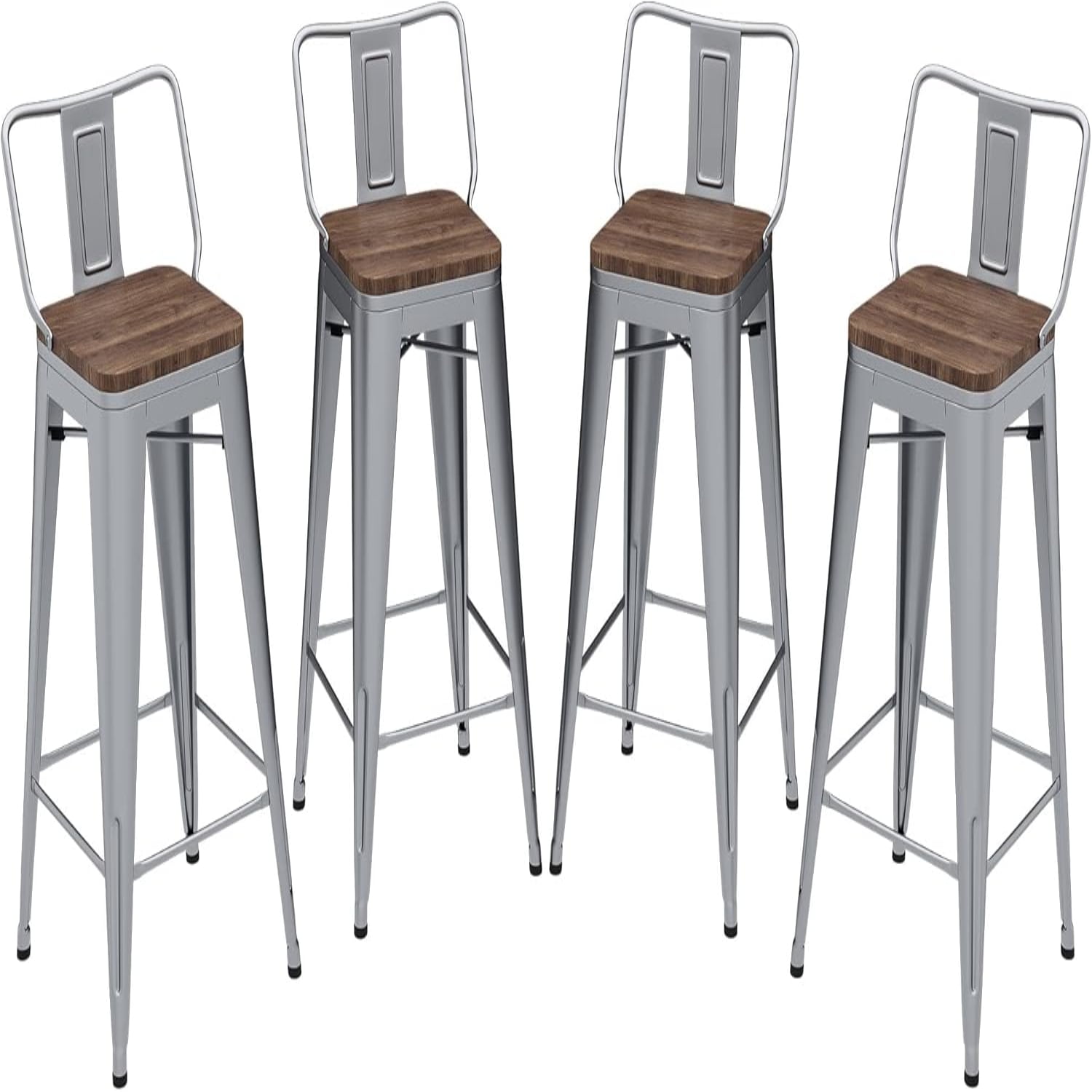 Bar Stools Counter Height Stools Industrial Metal Distressed Barstools ...