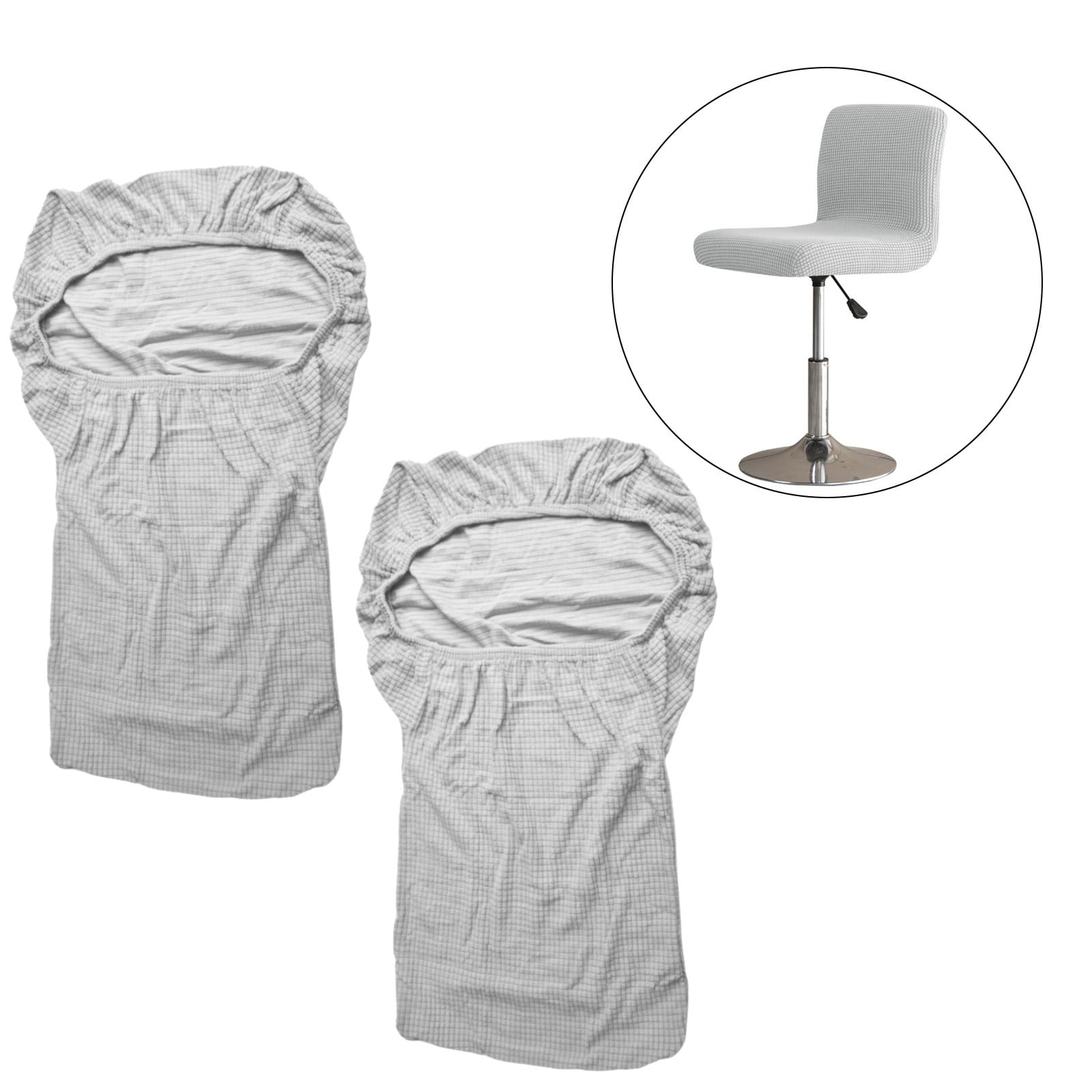 Bar Stools Cover with Back Flannel Barstools Slipcovers Stretch Counter ...