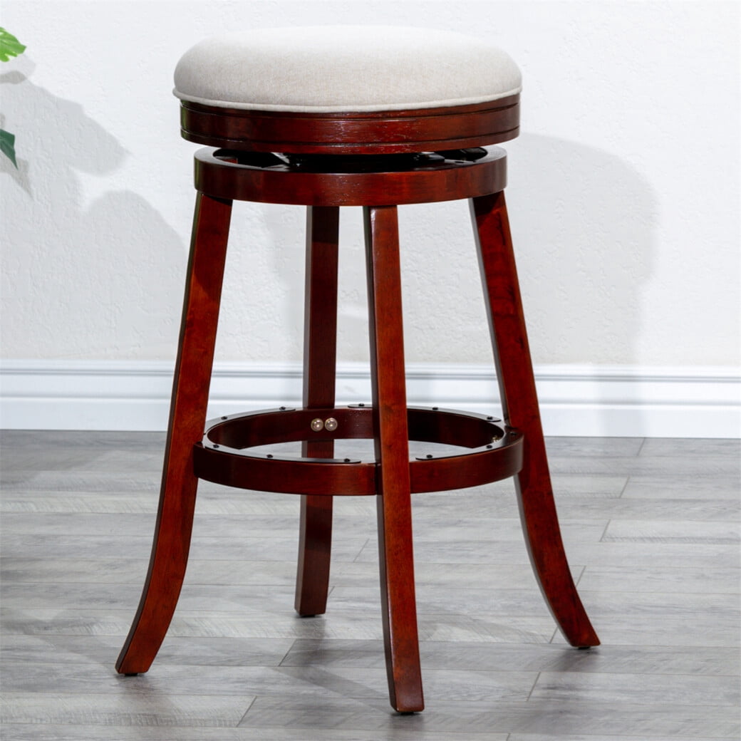 Bar Stools, Fabric Counter Height Stools with Flared Legs, 30" Bar ...