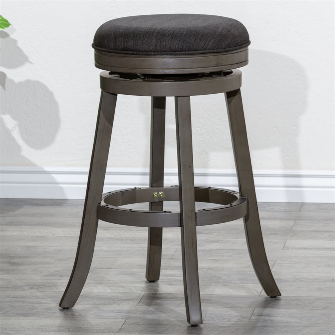 Bar Stools, Fabric Counter Height Stools with Flared Legs, 30" Bar ...