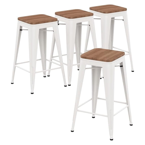 Bar Stools Industrial Counter Height Bar Stools Stackable Backless ...