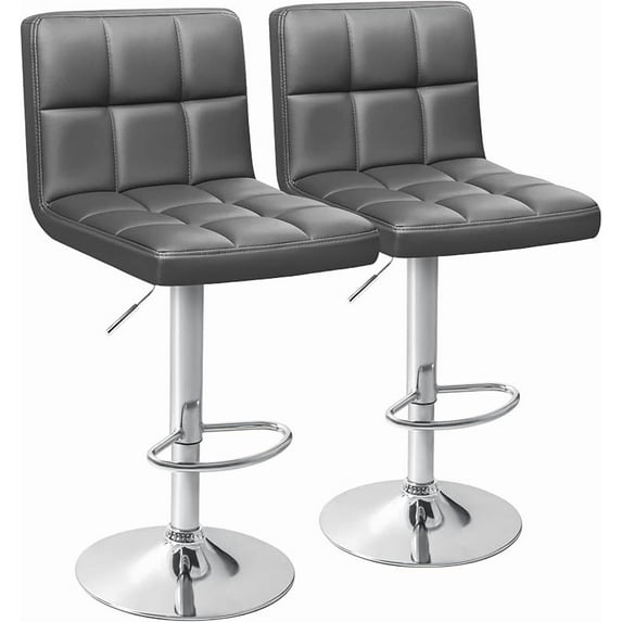 Bar Stools Modern Leather Adjustable Swivel Barstools, Armless ...
