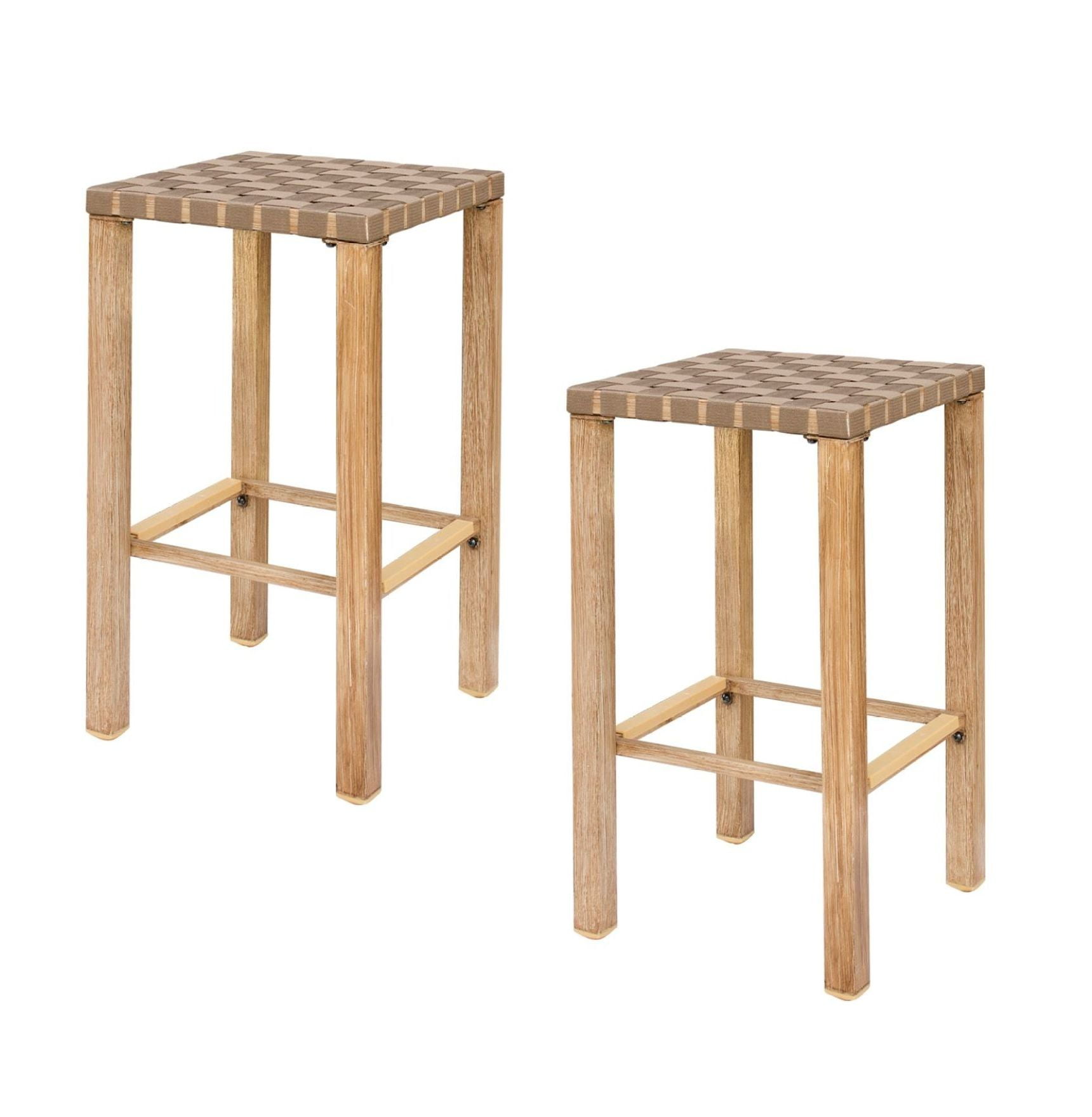 Bar Stools Set of 2, 27.6inch Metal Counter Height Bar Stools with ...