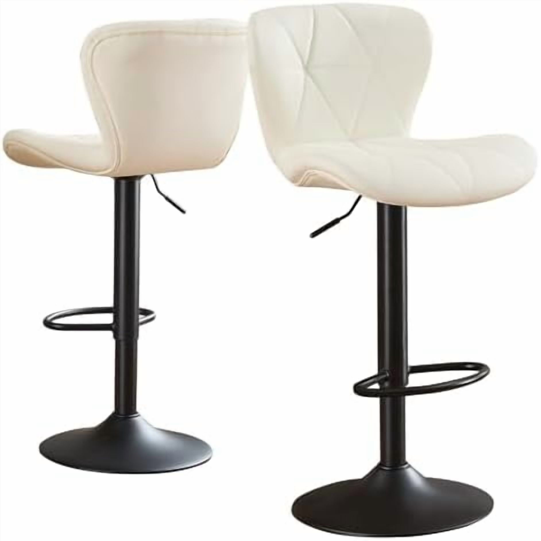 Bar Stools Set of 2,Adjustable Swivel Counter Height Barstools with ...