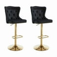 Bar Stools Set of 2, Adjustable Velvet Counter Bar Stools with Botton ...