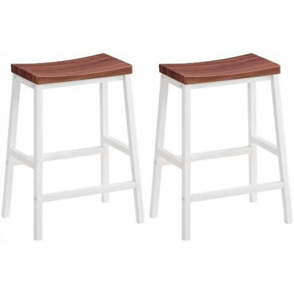 Bar Stools, Set of 2 Bar Chairs, 23.6 Inch Saddle Stools, Kitchen ...