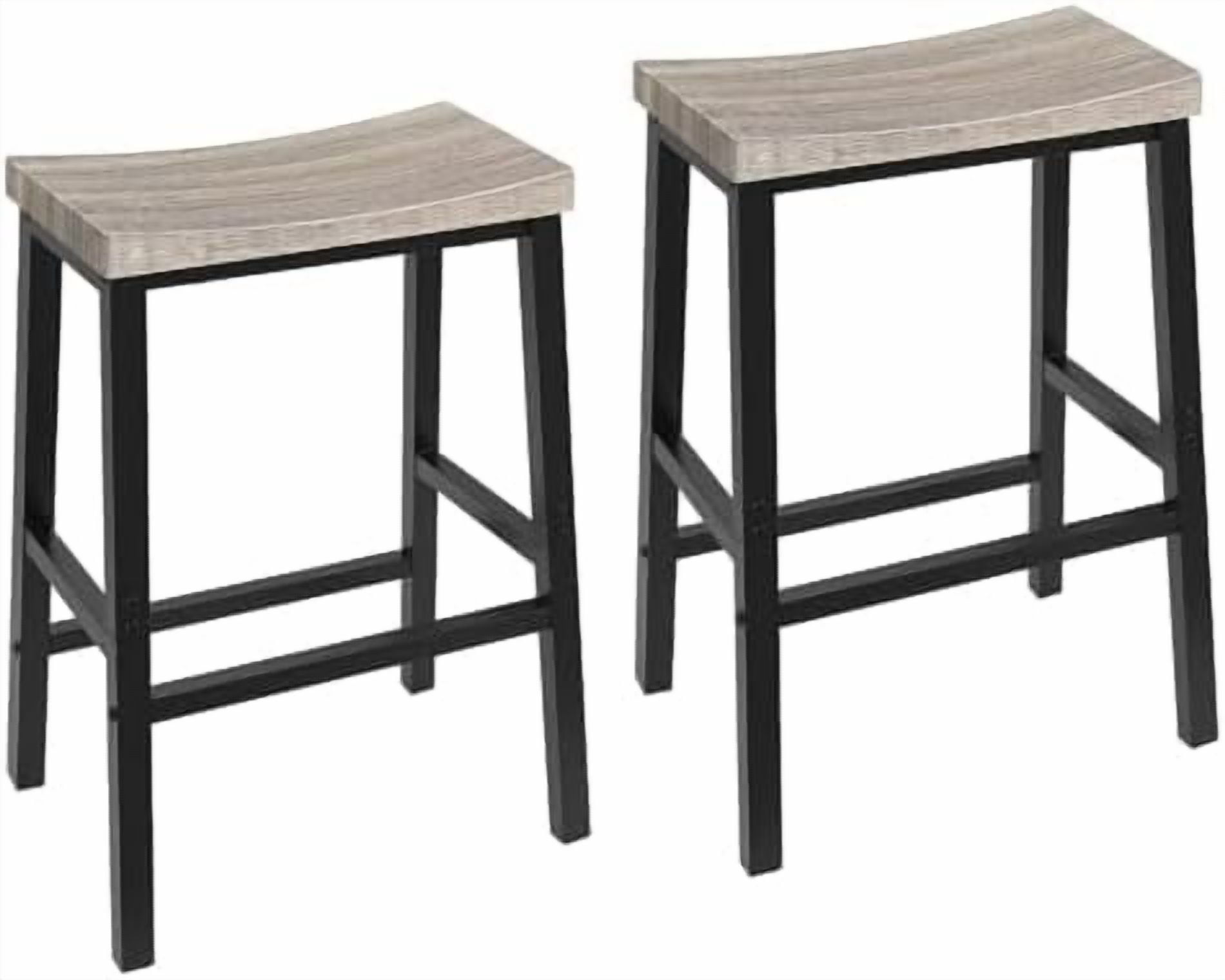 Bar Stools, Set of 2 Bar Chairs, 23.6 Inch Saddle Stools, Kitchen ...