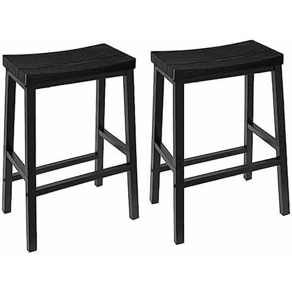 Bar Stools, Set of 2 Bar Chairs, 23.6 Inch Saddle Stools, Kitchen ...
