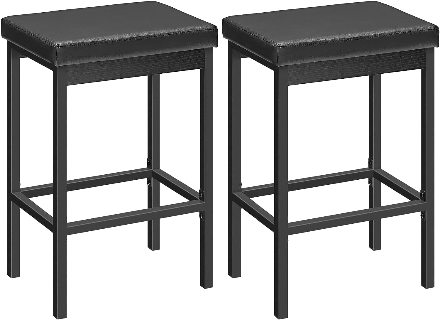 Bar Stools, Set of 2 Bar Chairs, 24.8-Inch Height Stools, Breakfast Bar ...