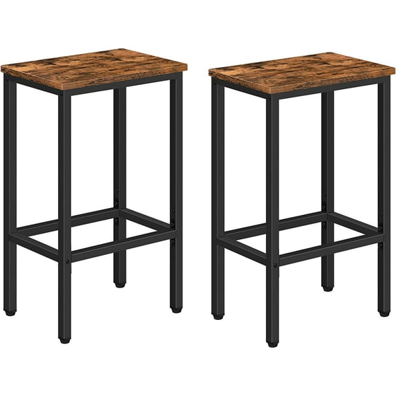 Bar Stools, Set of 2 Bar Chairs, Kitchen Breakfast Bar Stools with ...