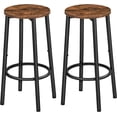 Bar Stools, Set of 2 Bar Chairs, Kitchen Round Height Stools with ...