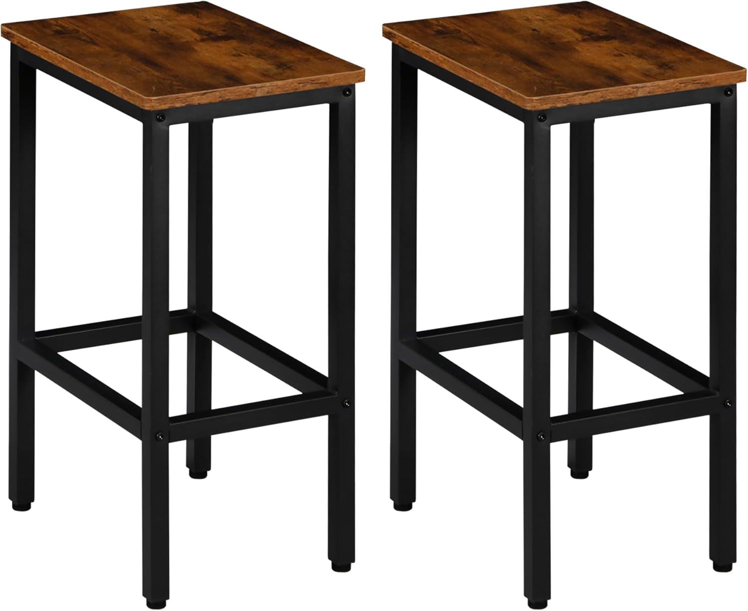 Bar Stools, Set of 2 Bar Chairs, Small Narrow Bar Stools with Footrest ...