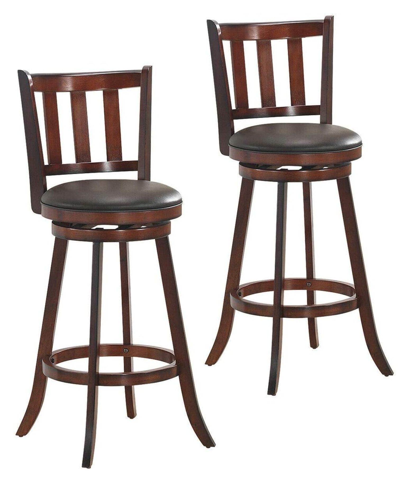 Bar Stools Set of 2, Counter Height Dining Chair, Fabric Upholstered ...