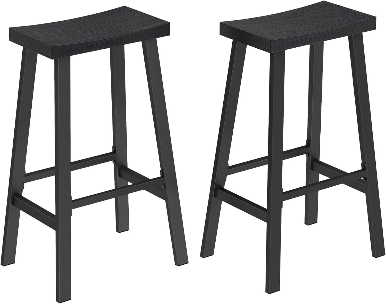 Bar Stools Set of 2, Counter Height Stools, Bar Chairs with Footrest ...