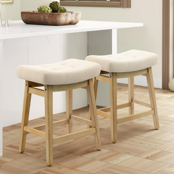 Bar Stools Set of 2 for Kitchen Counter Island Counter Height Farmhouse ...
