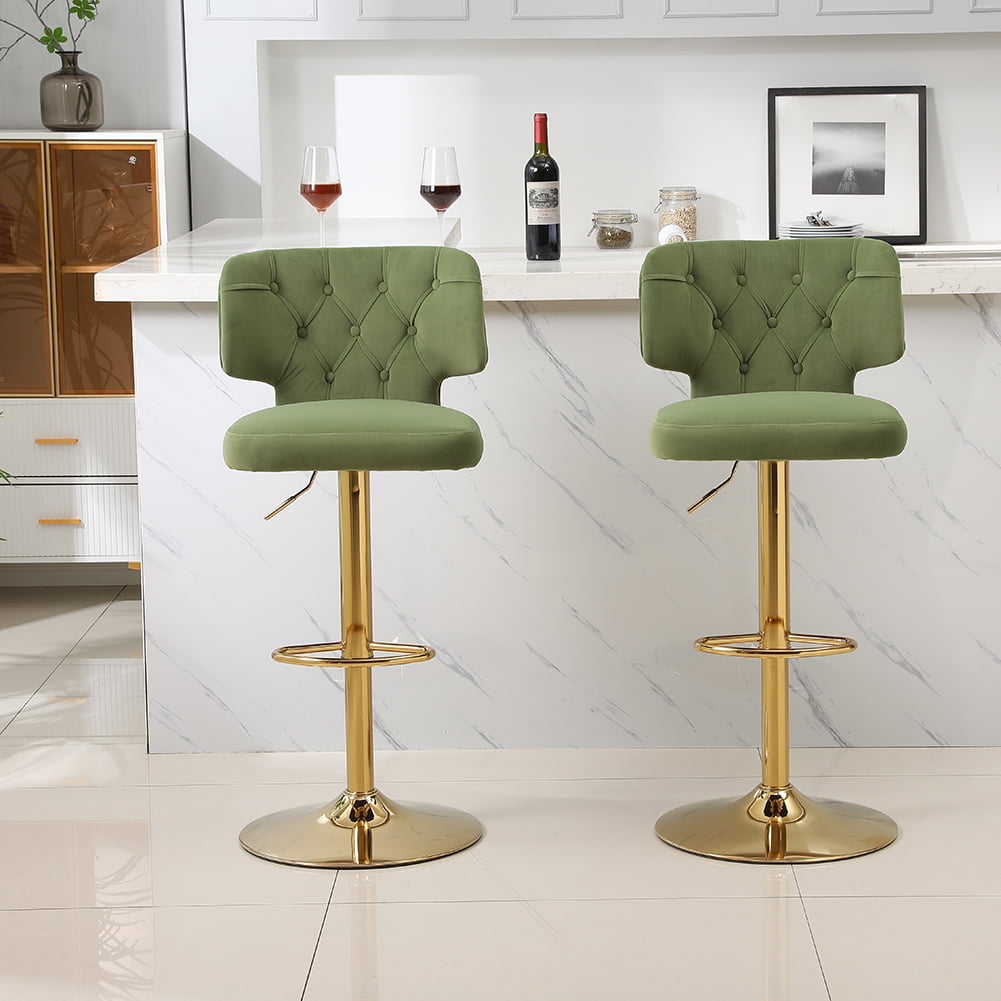 Bar Stools Set of 2,Modern Counter Height Bar Stools With Back ...