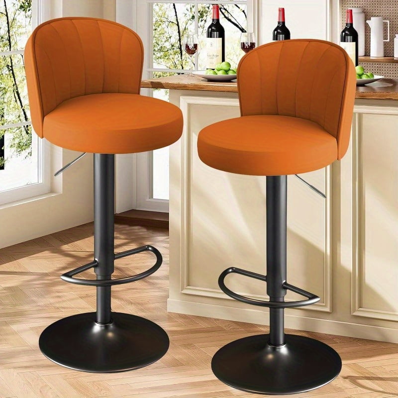 Bar Stools Set of 2 Modern Swivel Bar Chairs Barstools Counter Height ...