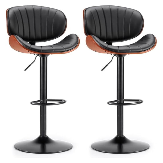 Bar Stools Set of 2, Modern Swivel Bar Stools for Kitchen Island ...