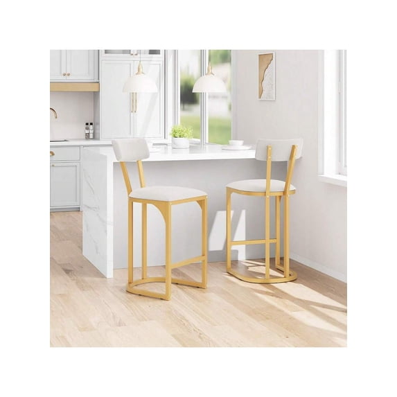 Bar Stools Set Of 2, Modern Tall Barstools With Back For Kitchen ...