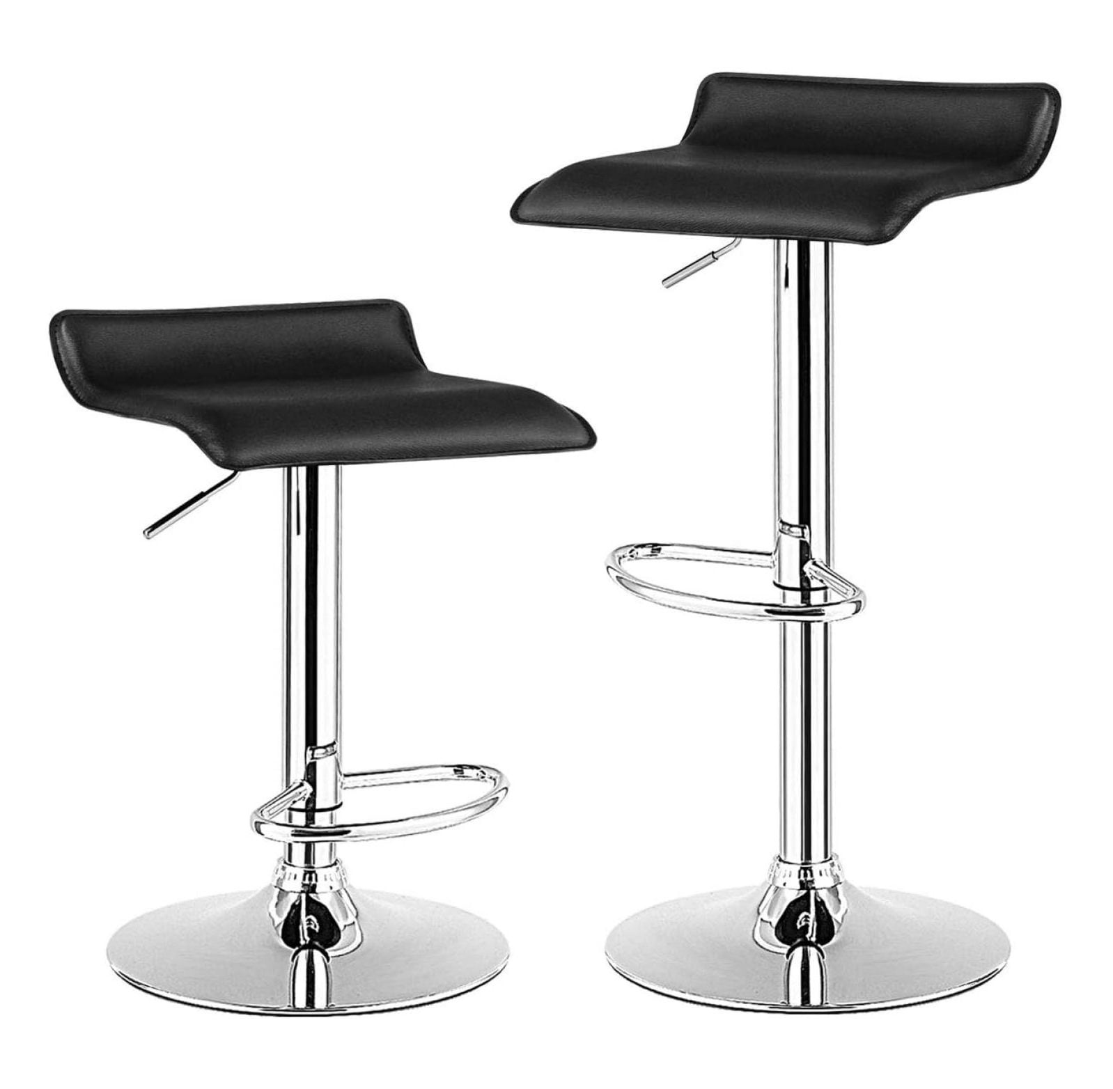 Bar Stools Set of 2, Swivel Adjustable Contemporary Bar Chairs, Modern ...