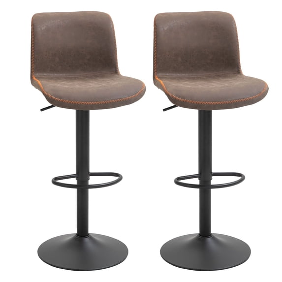 Bar Stools Set of 2, Swivel Adjustable Height Counter Stools with ...
