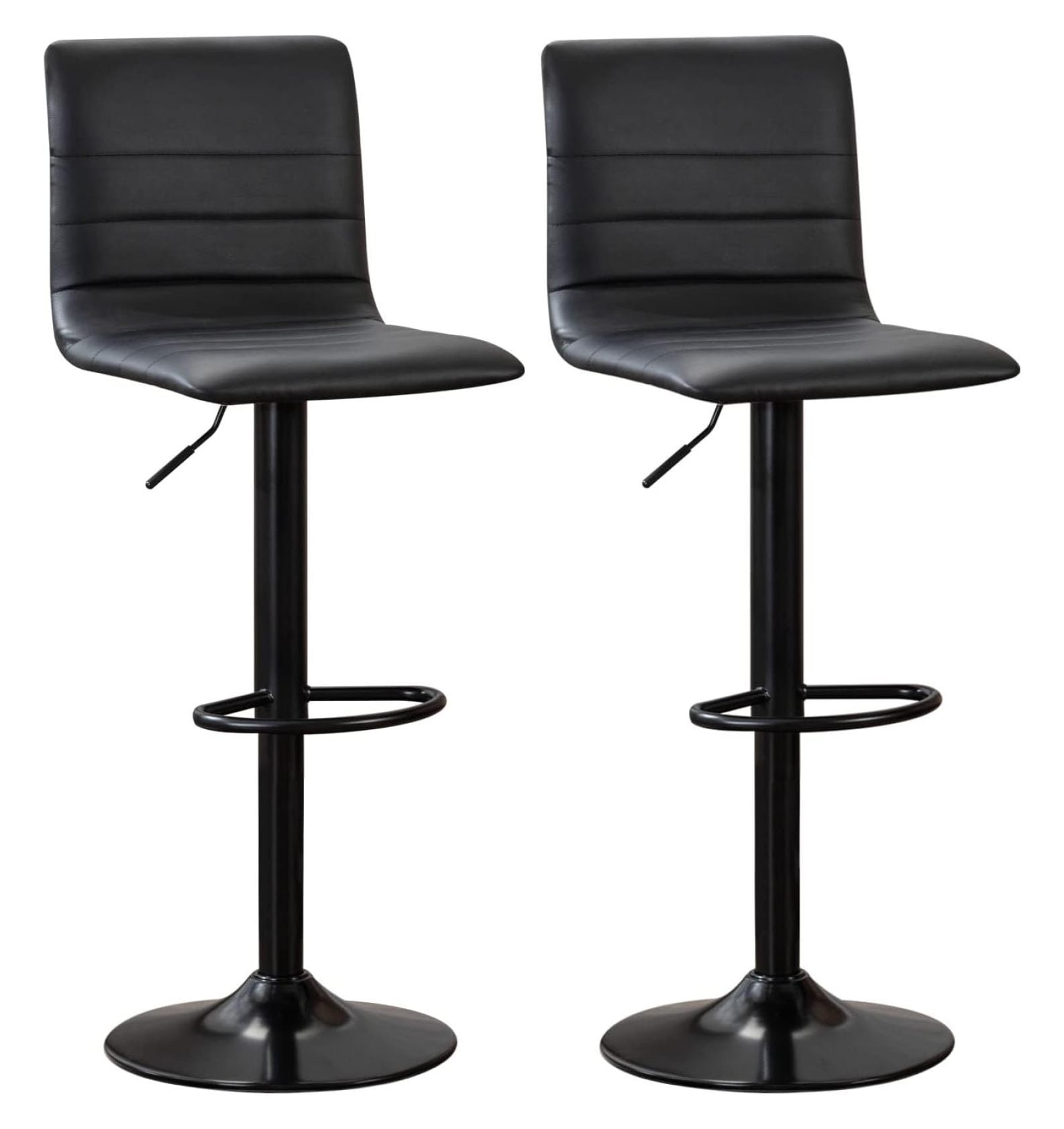 Bar Stools Set of 2, Swivel Counter Height Bar Stools with Back, Square ...