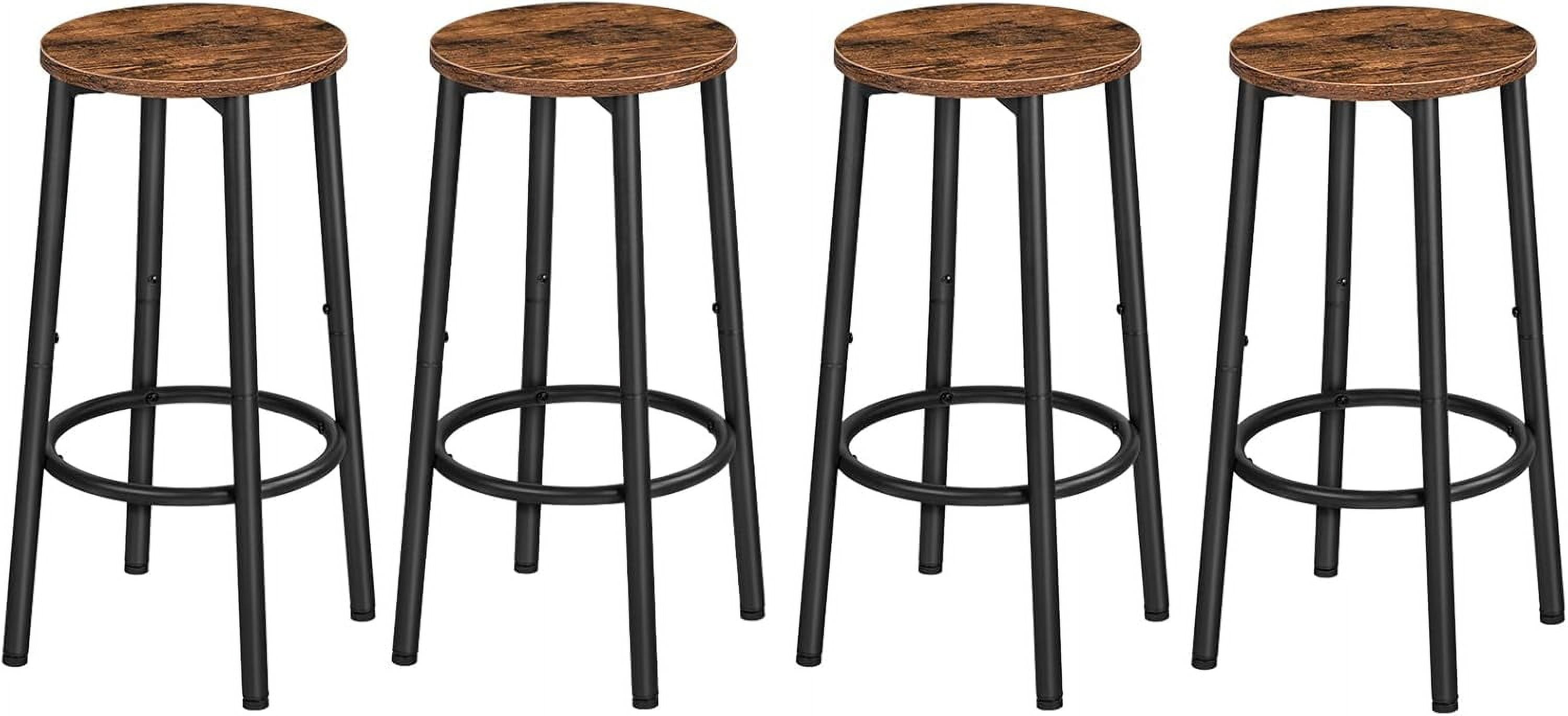 Bar Stools Set of 4, Counter Height Stools, Kitchen Round Height Stools ...